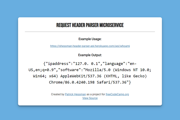 Patrick V. Hessman | Front End/Full Stack Developer